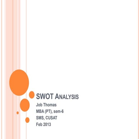 SWOT analysis | PPTX