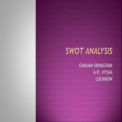Swot analysis | PPTX