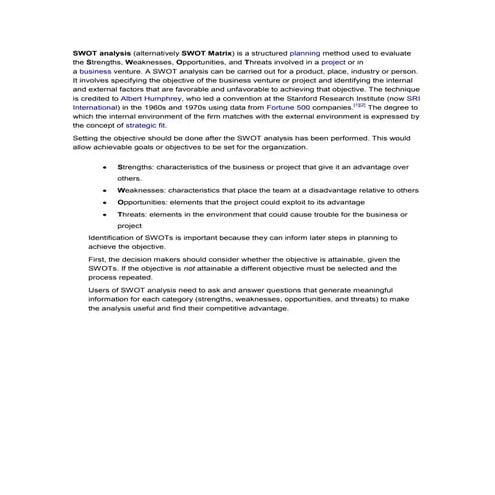RICE FARMING - SWOT ANALYSIS | PPTX