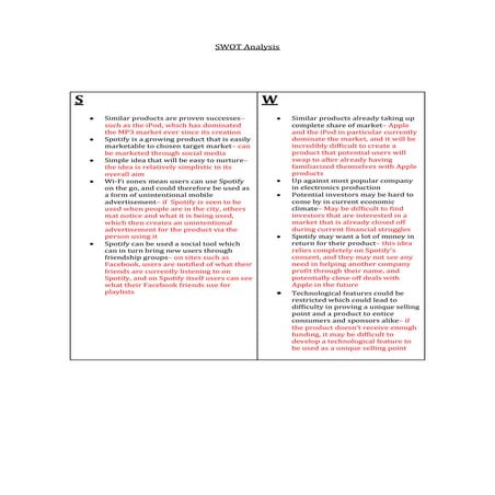 Swot analysis | DOCX