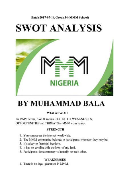 Mmm swo tanalysis.by.mavis | PDF