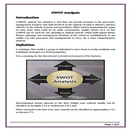 Swot analysis | PDF