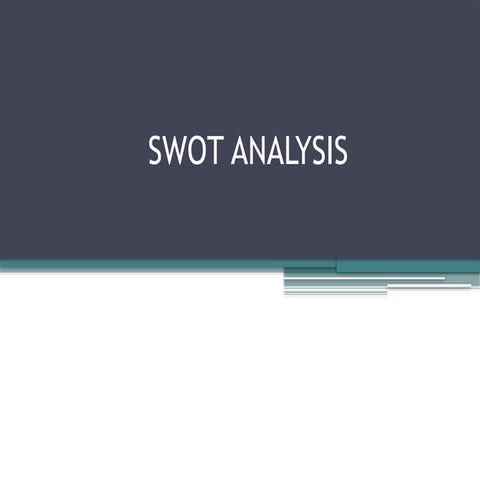 SMART goals and SWOT Analysis | PPTX