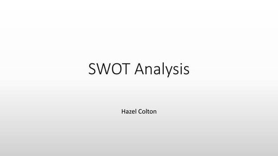 Swot analysis | DOCX