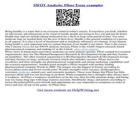 Swot Analysis Essay Example | PDF