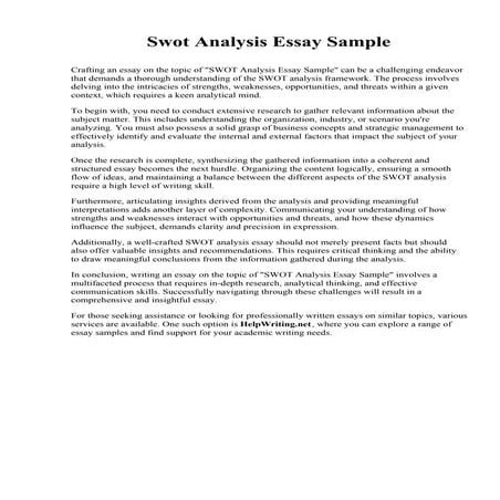 Swot Analysis Essay Sample.pdf