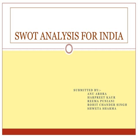 Swot analysis for india | PPTX