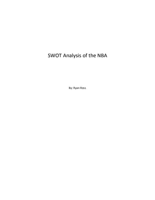 WNBA SWOT Analysis | PDF