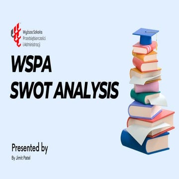 SWOT analysis of university - By Jimit Patel | PDF