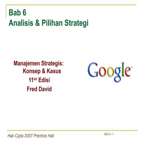 Manajemen Strategis - Grand strategy matrix | DOCX