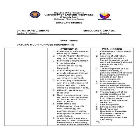 SWOT Matrix MBA 202324 - SHIELA MAE.docx