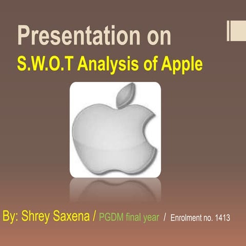 Swot of apple | PPTX