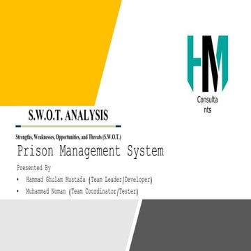 SWOT Analysis of Prison Management System | PPTX