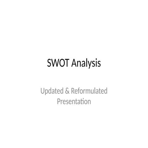 SWOT Analysis Revised Presentations.pptx