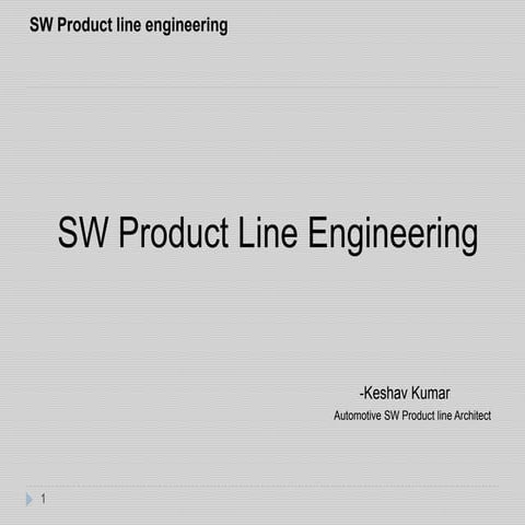 SW Product Line Engineering | PPTX