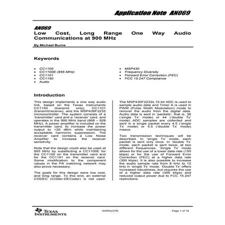 Swra237b | PDF | Digital Audio | Computer Software and Applications
