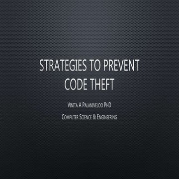 Strategies to prevent code theft | PPT
