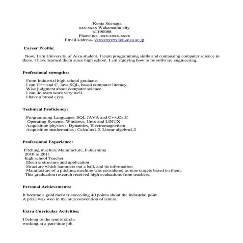 Sw resume1 | PDF