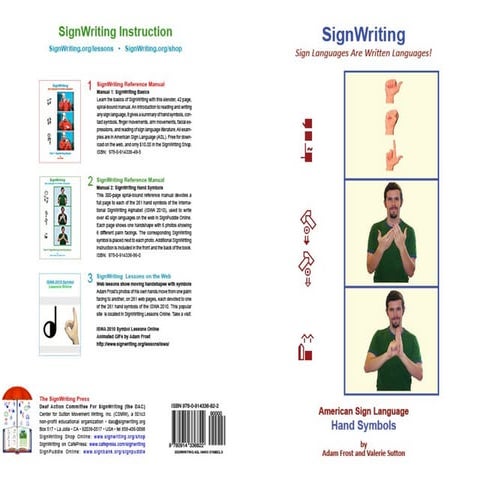 American Sign Language Hand Symbols SignWriting Manual | PPT