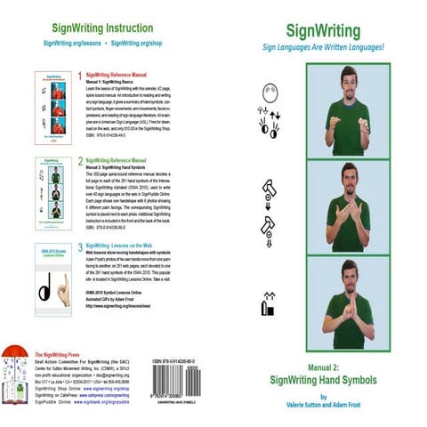 SignWriting Hand Symbols Manual for the ISWA 2010 | PPT