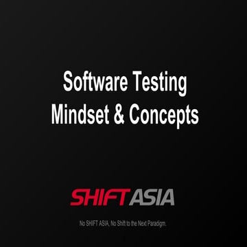 Sw testing mindset | PPTX