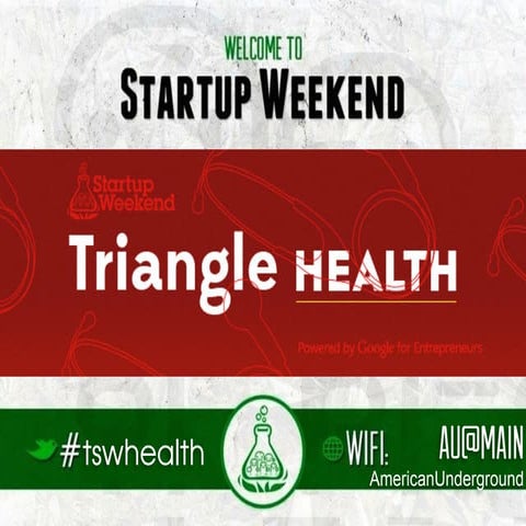 Triangle Startup Weekend Health - Friday Night Facilitator's Deck | PDF