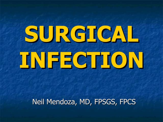 Surgical site infection | PPTX