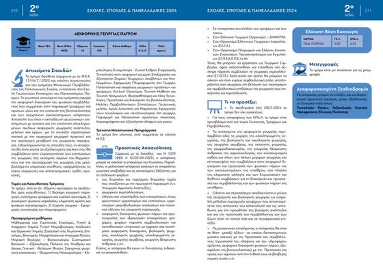 Σχολές, Σπουδές & Πανελλαδικές 2024_2 | PDF