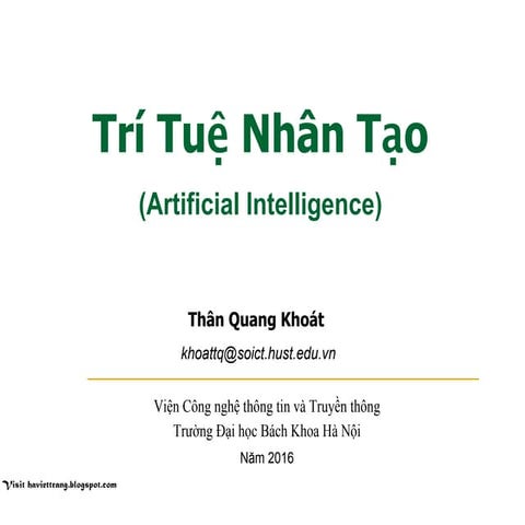 Artificial intelligence ai l7-bieu dien-tri_thuc | PDF