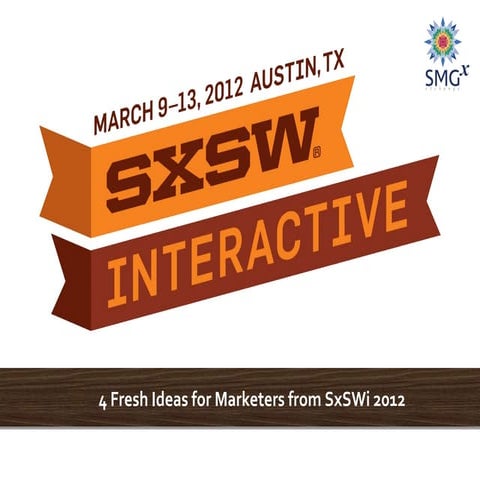 SxSWi 2012: Thoughts from a Marketer | PPT