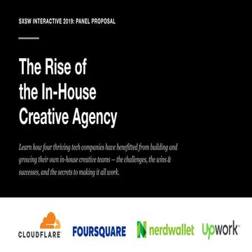 SXSW 2019: The Rise of the Internal Creative Agency | PDF