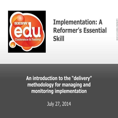 SXSW EDU Implementation Workshop: Introductory Slides | PPT