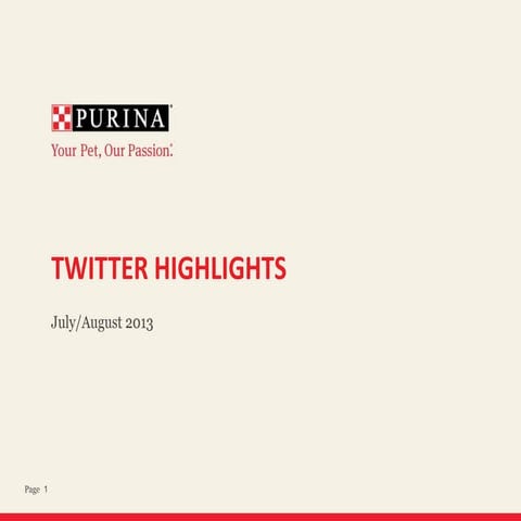 Purina Sample Tweets | PPTX | Pets
