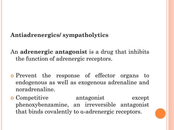 SAR and Synthesis of adrenergic blockers | PPTX | Heart and ...