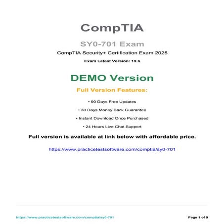 SY0-701 PDF Question and Answers.pdf Exam | PDF