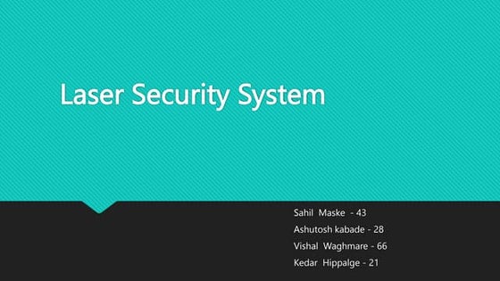 A PROJECT REPORT On LASER SECURITY ALARM SYSTEM | PDF