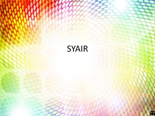 Syair dan- gurindam | PPT