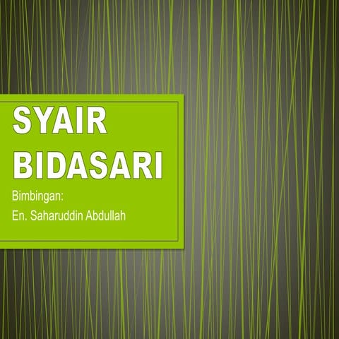 Syair bidasari | PPT