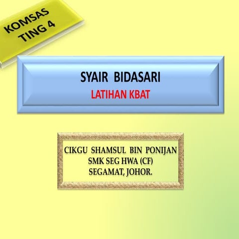 SYAIR BIDASARI KBAT | PPTX