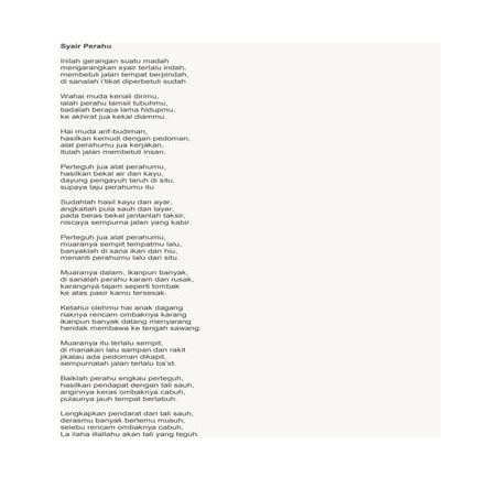 Syair perahu | DOCX