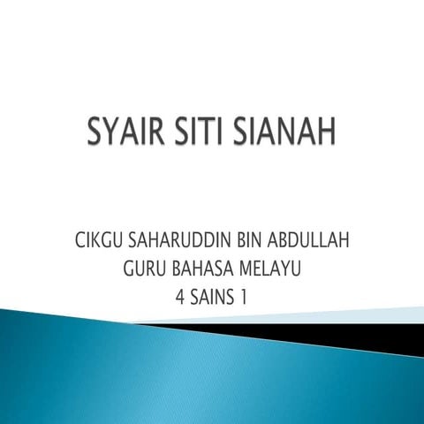 Syair siti sianah | PPTX