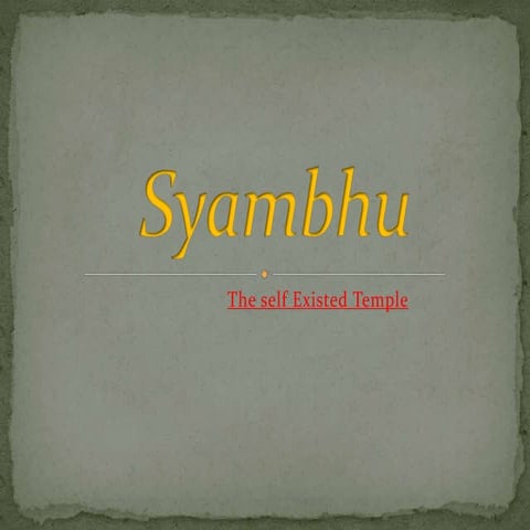 Swayambhunath Stupa | PPTX