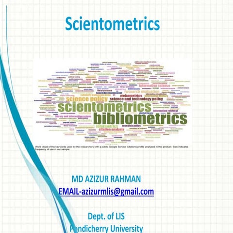 Scientometrics class | PPTX