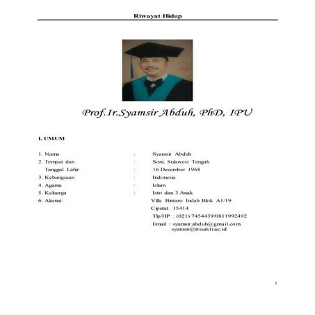 Syamsir abduh.new cv 2020 | PDF