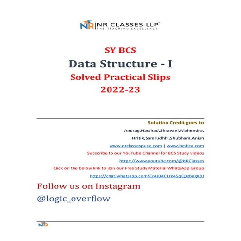 Sujal Shripat Shirole ds practical book | PDF