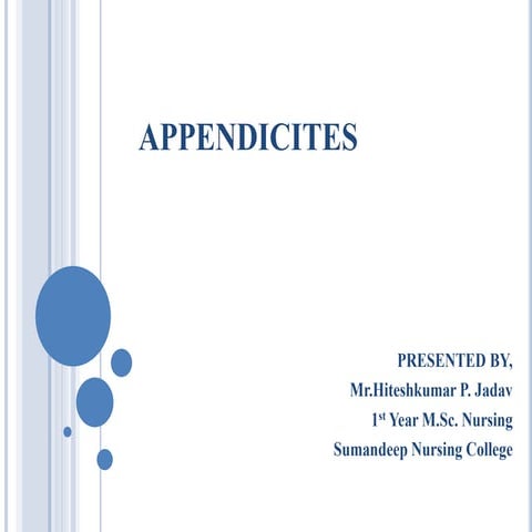 APPENDICITES. | PPTX