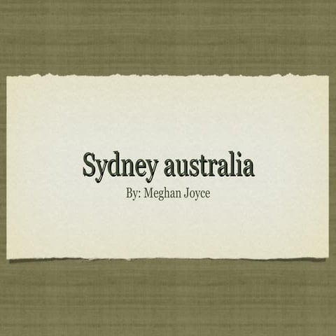 Sydney | PPT