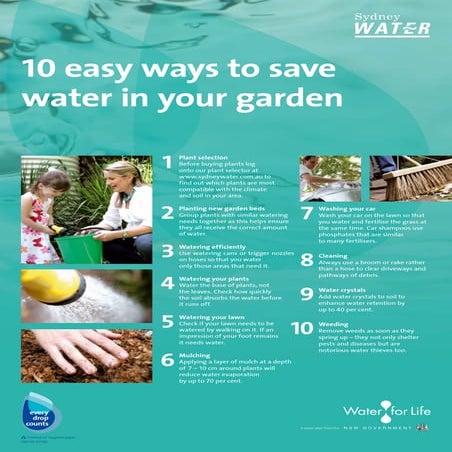 10 Easy Ways To Save Water In Your Garden | PDF