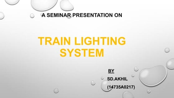Train lighting system | PPT