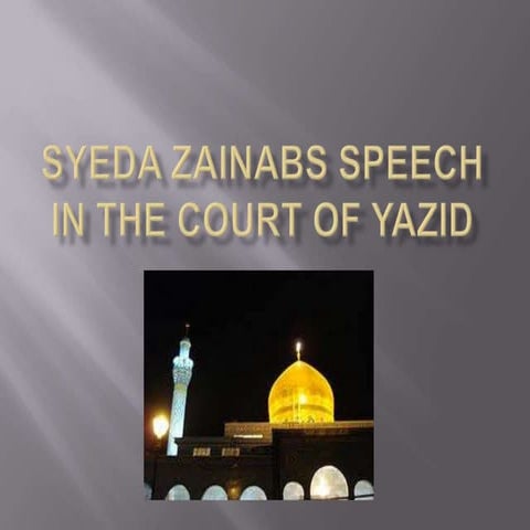 Syeda Zainab's speech | PPT